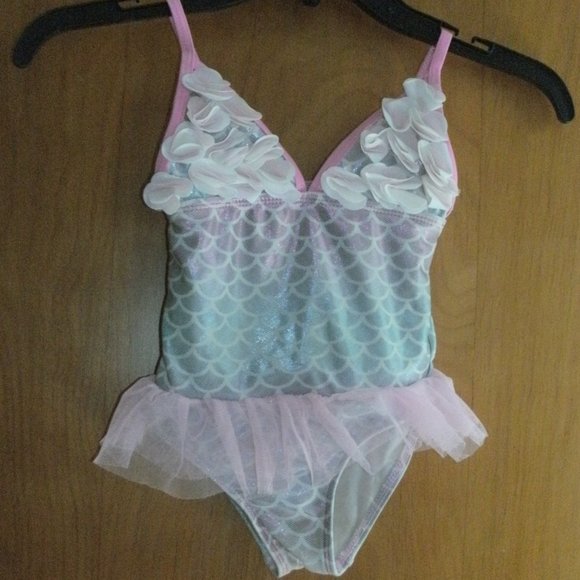 Floatimini | Swim | Floatimini Metallic Mermaid Pink Blue Ruffle Tutu ...